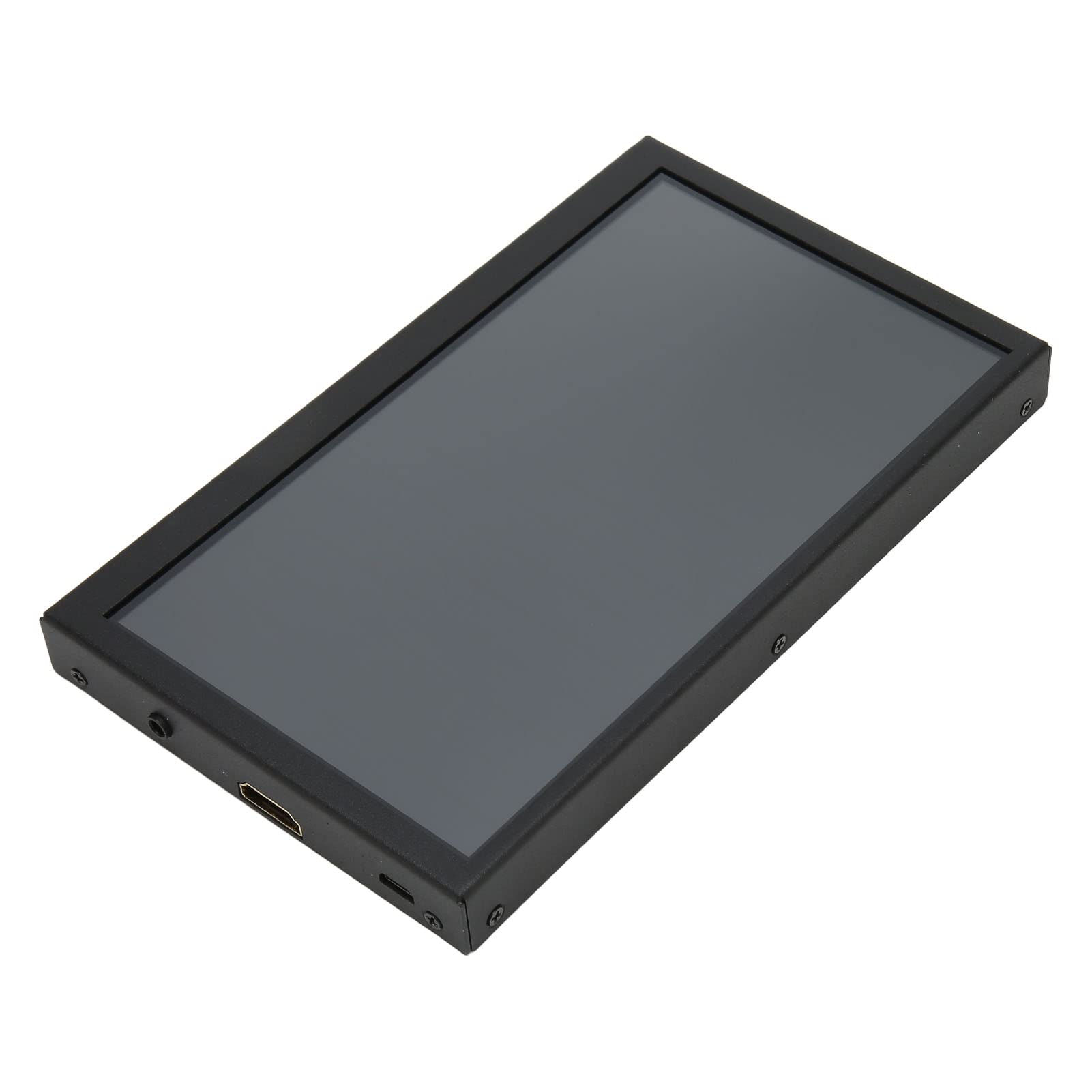RTLR Mini Computer Second Screen, Universal Plug and Play Portable 7 Inch Monitor Dual Speakers IPS Touchscreen for Laptop