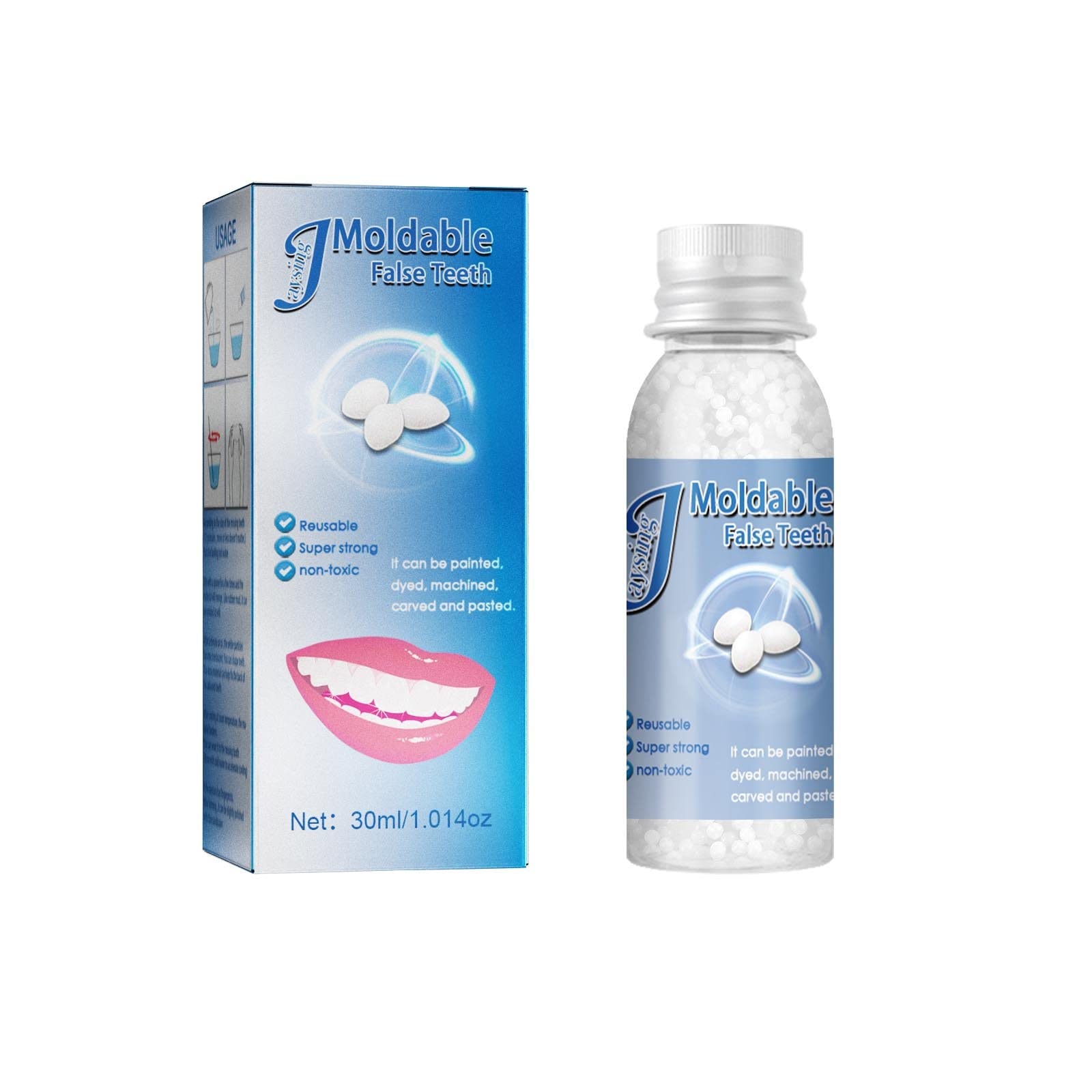Temporary Dentures Lower (30g) Solid FalseTeeth Make Missing Denture Teeth Confidently for and Glue Gaps Tooth Adhesive Tooth Temporary Teeth Kit Denture n Teeth Products for Toddlers