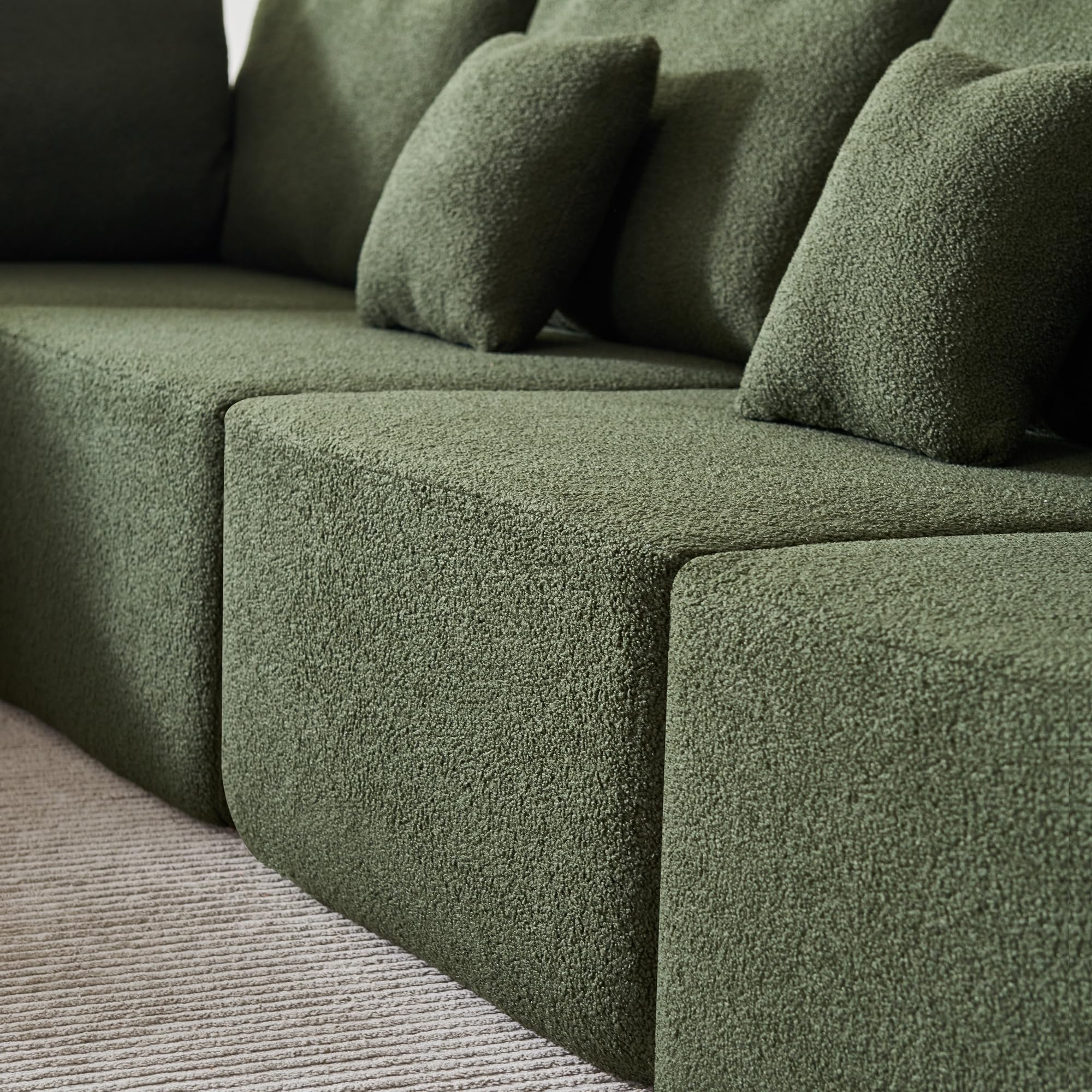 VASOENY 108.3 X 108.3'' Modular L Shaped Sectional Sofa, Oversized L Shaped Couch, Upholstered Foam-Filled Modern 5 Seat Corner Sofa with 4 Pillow for Living Room, Office, Apartment