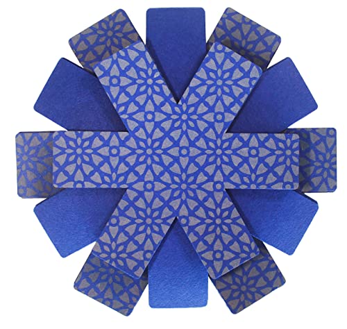 Pot and Pan Protectors for Stacking, Mosaic Design- Set of 12 in 3 Different Sizes, Cookware Protector/Dividers, Pan Separator Anti-Slip to Prevent Scratching or Marring When Stacking, Extra Thick