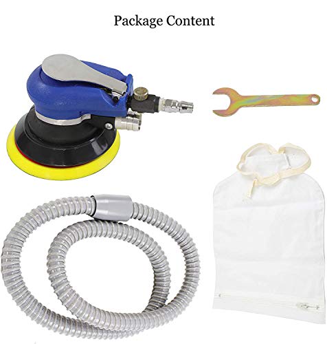 Sutekus 5" Random Orbital Sander Air sander Dual Action Pneumatic Sander Polisher Palm Sander Air Tools