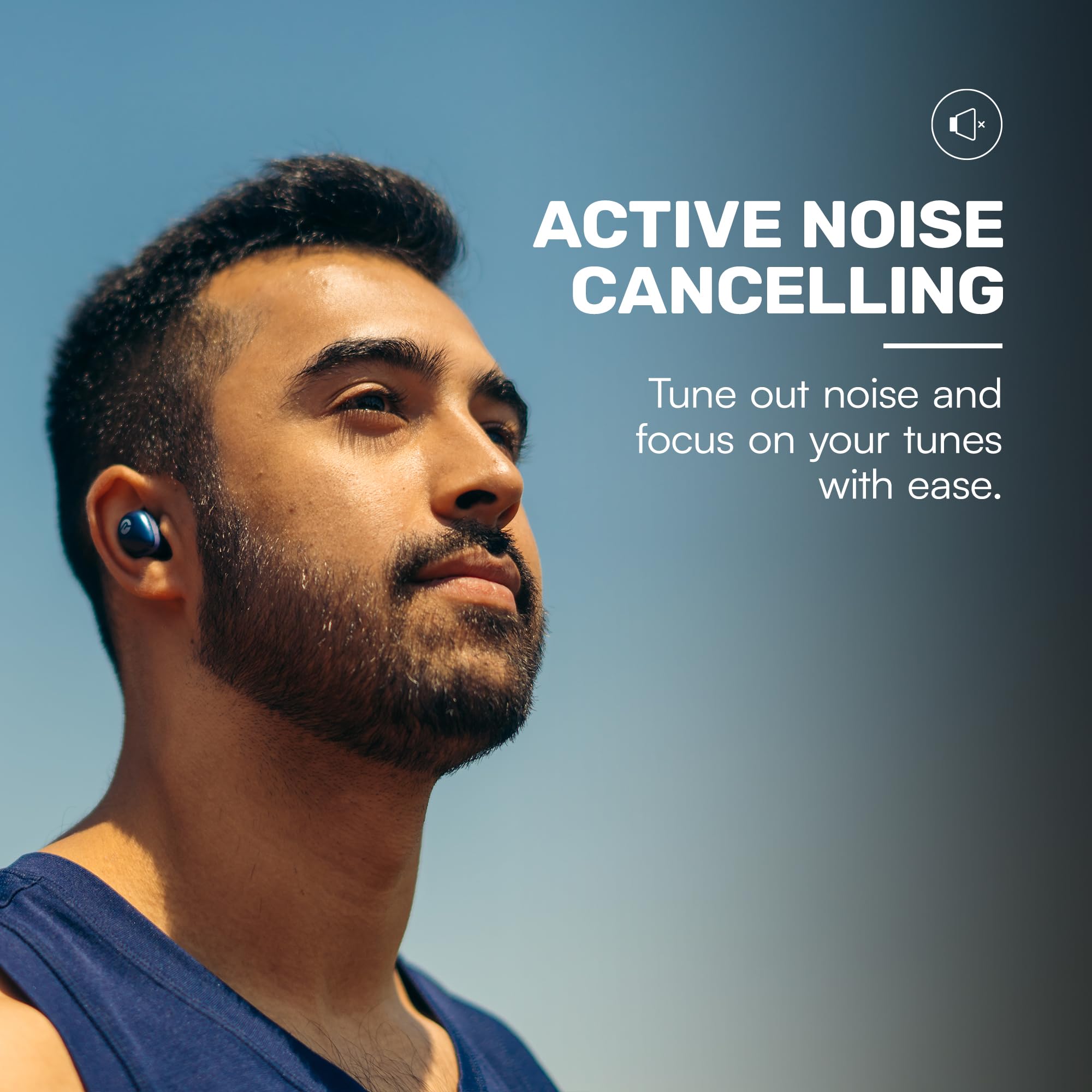 Raycon Fitness Bluetooth True Wireless Earbuds with Built in Mic 54 Hours of Battery IPX7 Waterproof and Charging Case with Talk, Text, and Play Bluetooth 5.2 Portable Sport (Electric Blue)