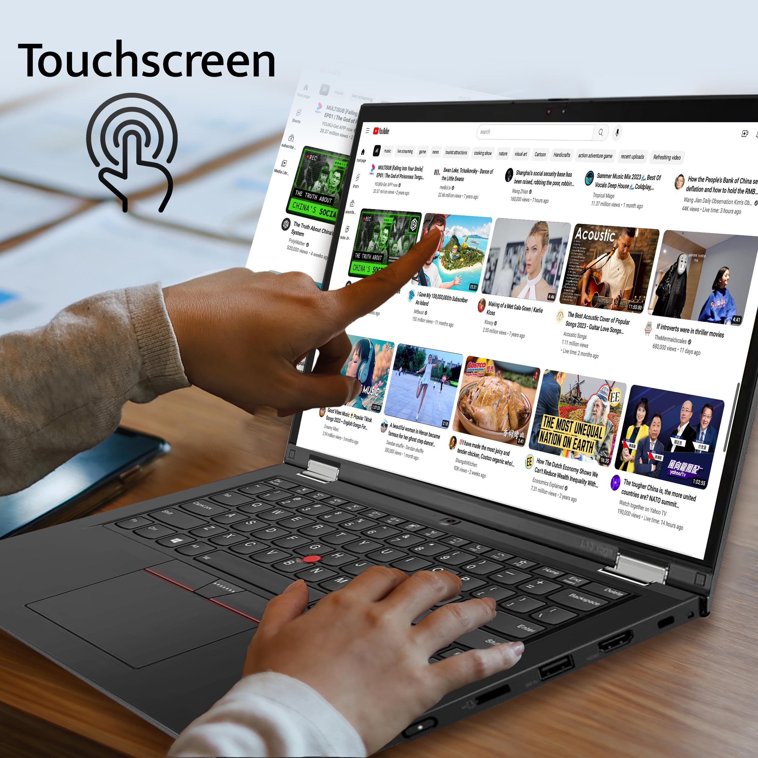 Lenovo ThinkPad L13 Yoga 2-in-1 13.3" FHD Touchscreen Laptop, Intel Core i7-1165G7, 16GB RAM, 1TB SSD, Intel Iris Xe Graphics, Fingerprint Reader, Backlit Keyboard, Win 11 Pro, Black, 32GB USB Card