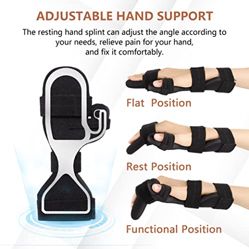 Resting Hand Brace, Soft Stroke Hand Splint Night Support for Men and Women, Hand Rest For Arthritis, Tendonitis, Carpel Tunnel Syndrome, Metacarpal Breaks, Flexion Contractures (S/M)