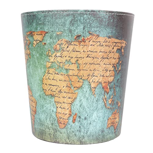 Vintage Trash Buckets Trash Can European Style Retro Waste Paper Basket Garbage Can Garbage Bin Container Waste Organizer Makeup Brush Holder for Home Bathroom Office Bedroom Wastebin