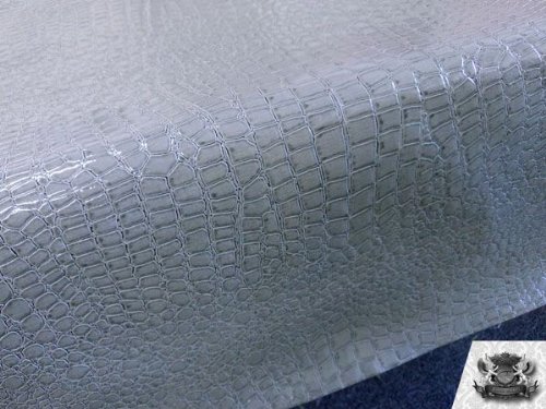 Vinyl Crocodile Gray Fake Leather Upholstery Fabric by The Yard