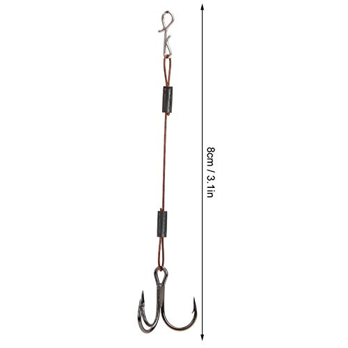 Milltrip 2Set Triple Barbed Fish Hook Fish Hook Reusable Incisive Lure Bait Barbed Hooks Kit Accessories Fishing Tools