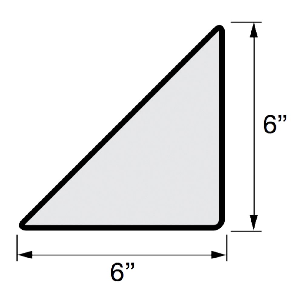 INCOM Manufacturing: Workplace Marker 6" Triangle, Black (Pack of 25)