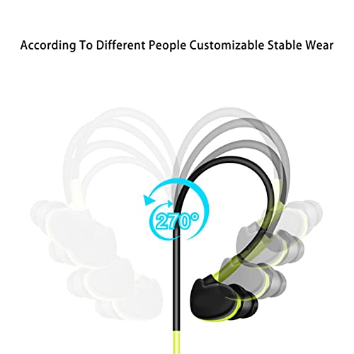 SamFansar Wired Earbud Flexible in Ear Sports Gaming Wired Headset Convenient Green