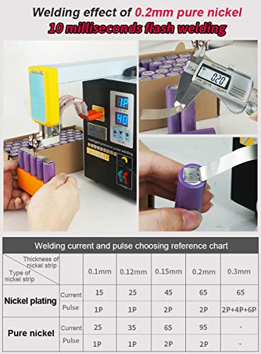 RCBDBSM Battery Spot Welder, Pulse Spot Welding Machine for 18650 14500 Lithium Battery Pack Building, 3.6 KW Pulse Magnetic Detachable Telescopic Arm Battery Spot Welder