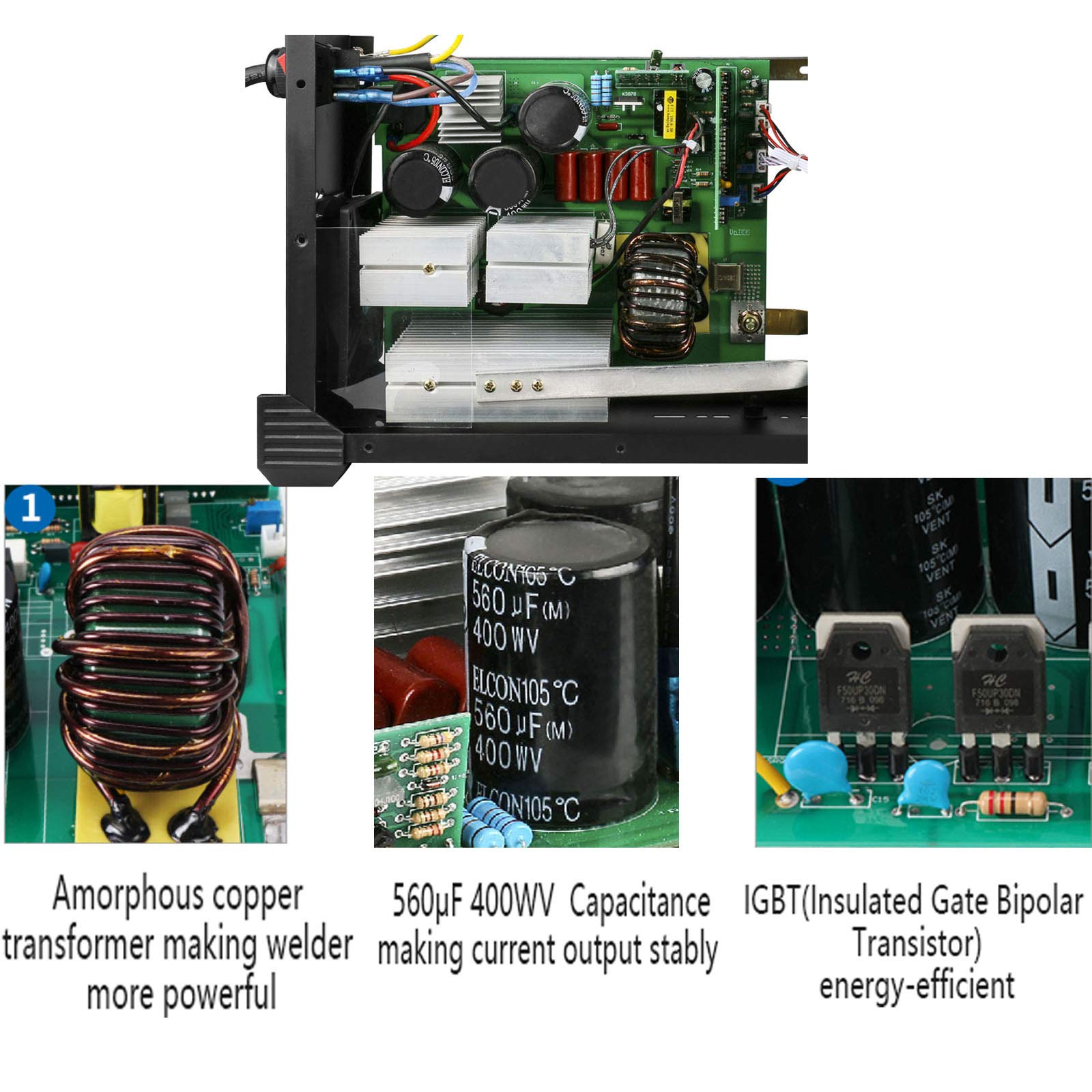 QPKING Inverter Welder M508 ARC-200 DC, 20-160Amp IGBT Welding Machine Kit, AC 110V/220V Dual Voltages Portable Electric Welder