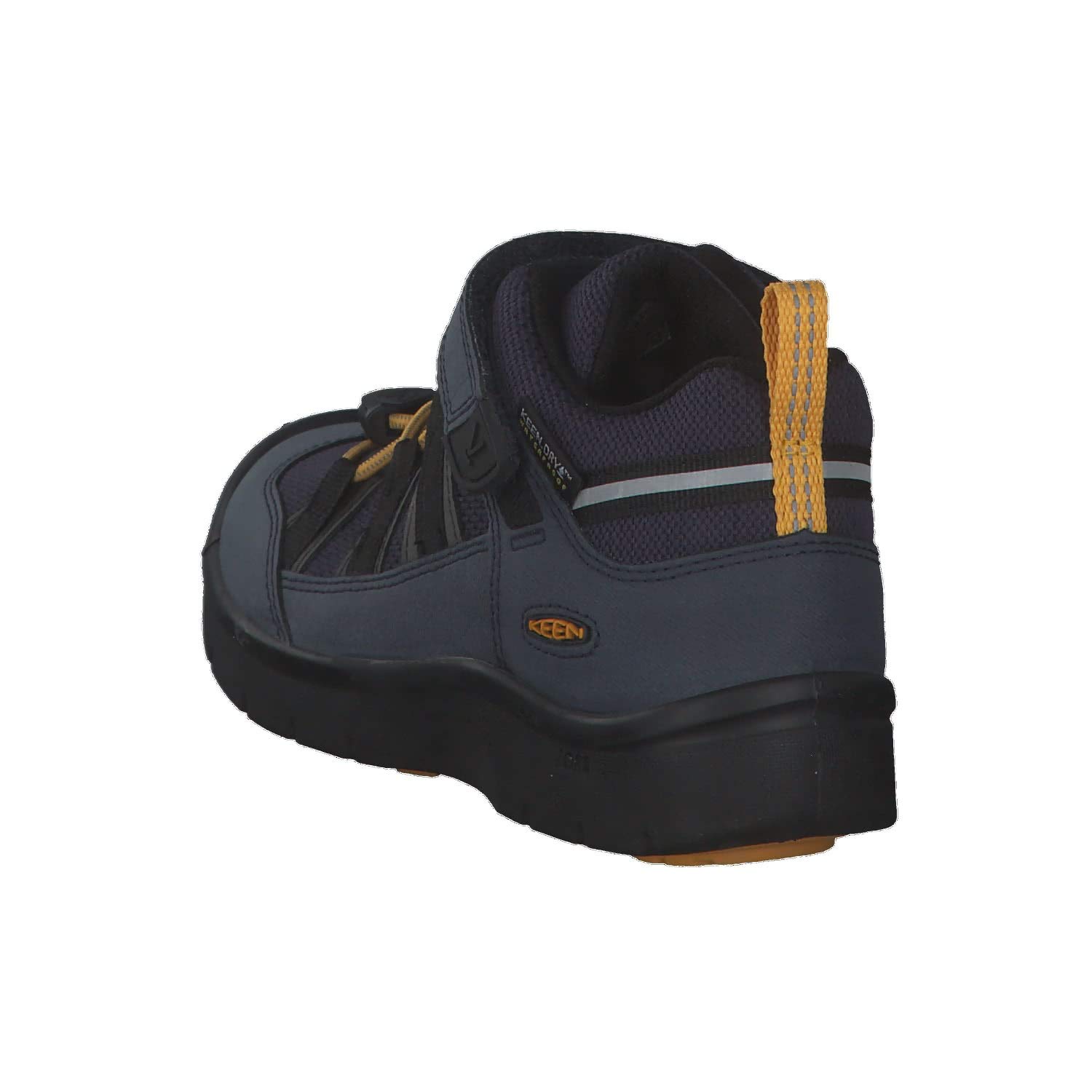 KEEN Hikeport 2 Low Height Waterproof Hiking Shoe, Blue Nights/Sunflower, 8 US Unisex Little Kid