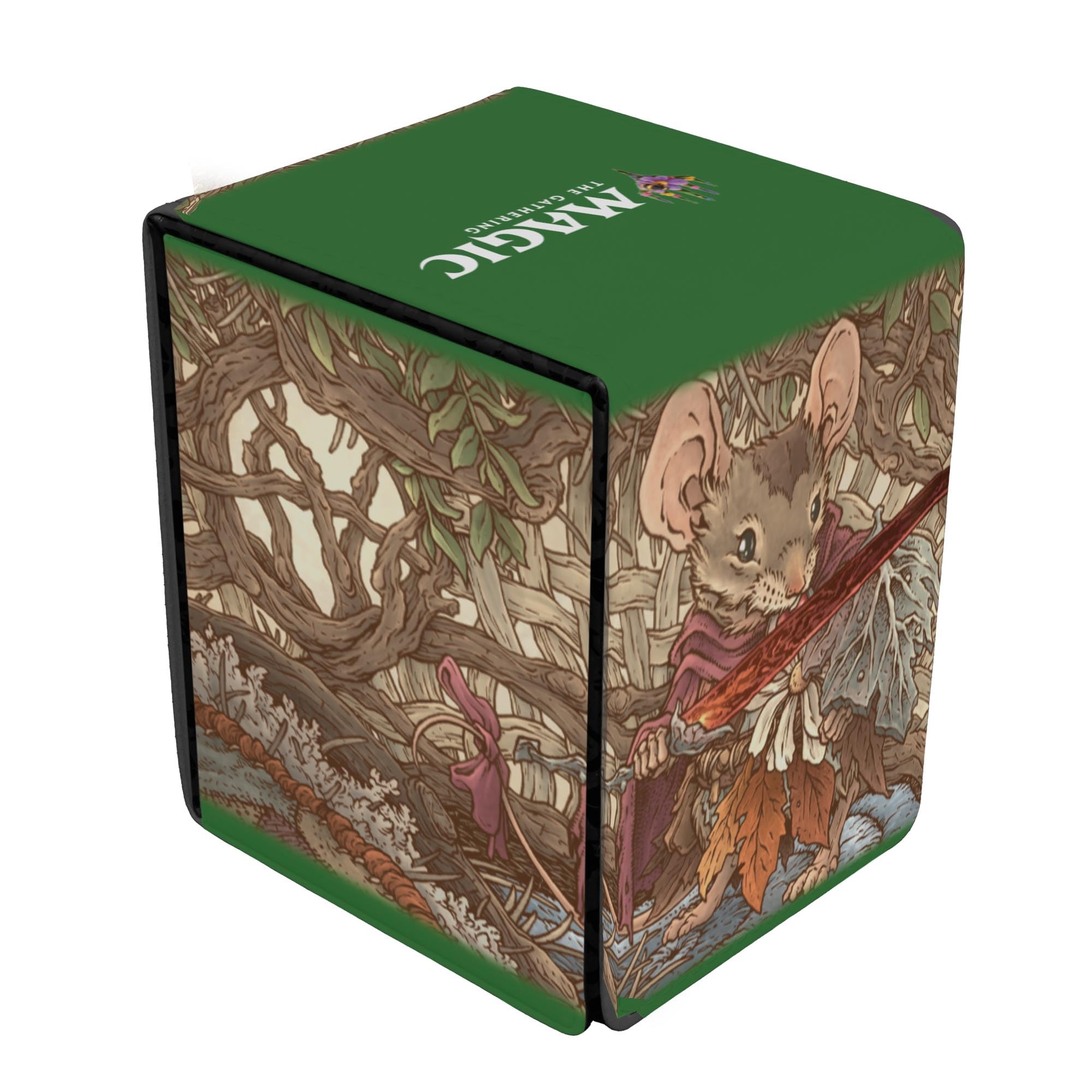 Ultra Pro - Bloomburrow Alcove Flip Deck Box - Mabel, Heir to Cragflame for Magic: The Gathering, Exclusive Artwork, Premium Leatherette, Magnetic Closure, Easy Access, Durable Construction