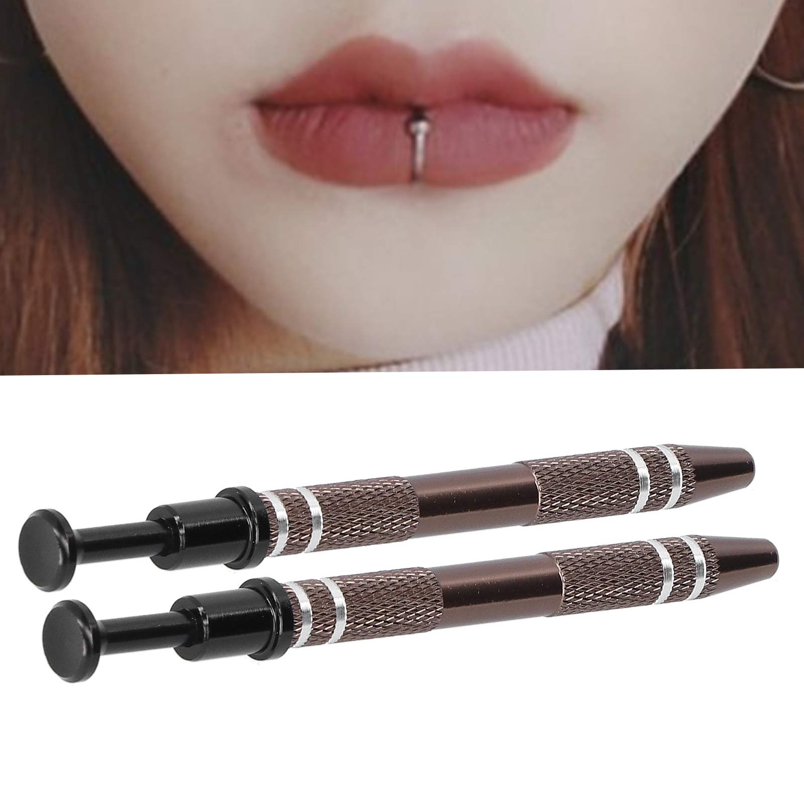 Srliya 2pcs Tattoo Tool 4 Prongs Bead Holder Alloy 4 Prongs Bead Holder Jewelry Bead Grasping Pick Up Tool Body Piercing Accessory