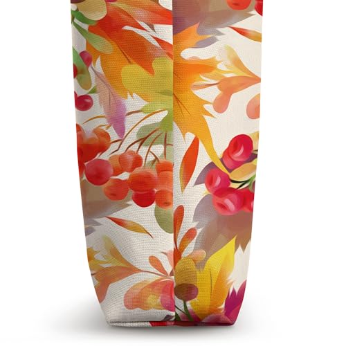 It's Fall Y`all Autumn Leaves Pattern with Acorns, Berries Tote Bag