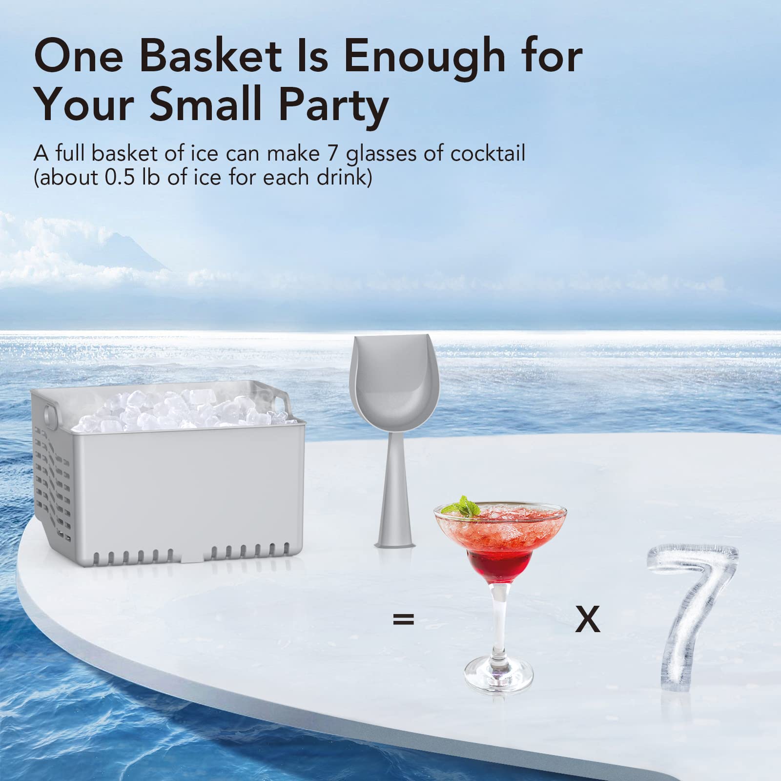 Nugget Ice Maker, Zstar Countertop Ice Maker, Stainless Steel Pebble Ice Maker, 44LBs/24H, Self-Cleaning and Timer Function, Small Portable Sonic Ice Maker with Ice Basket and Ice Scoop for Home, RV