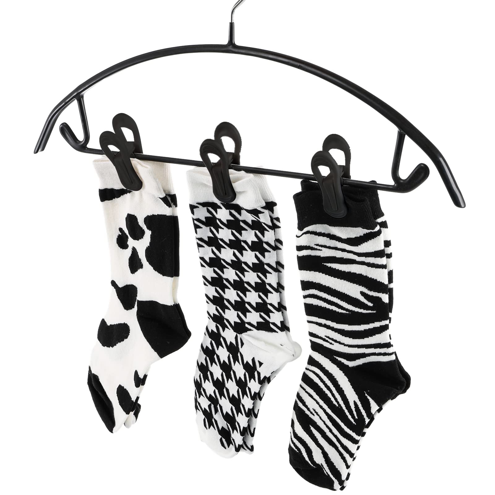 Yopay 50 Pieces Hanger Clips for Hangers, Strong Pinch Easily Clip on Clothing Pants, Multi-Purpose Kids Plastic Finger Clips for Home, Office, Travel, Crafts