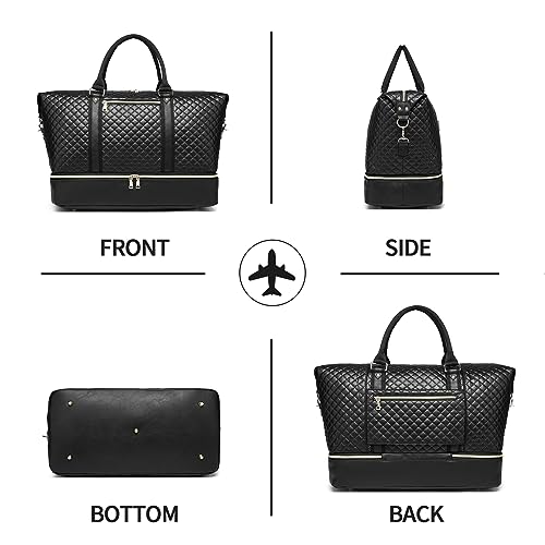 Travel Bag with Shoe Pouch,Weekender Bag Overnight Duffle Bag Carry On Bag Travel Tote Duffel Bags for Traveling Sport Duffel Bag Gym Bag for Women or Men
