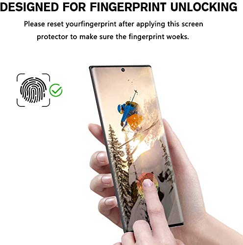 LETANG [2+2 Pack ] Galaxy S23 Ultra Screen Protector with Camera Lens Protector, 9H Hardness, Support Fingerprint, 3D Curved Tempered Glass Film for Samsung Galaxy S23 Ultra 5G (6.8 Inch)