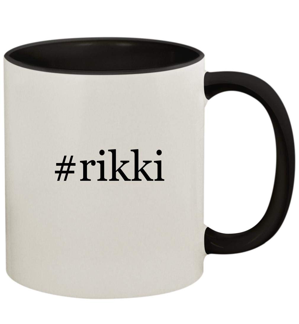 Knick Knack Gifts B04Y20D02W084053M04T39C02S16C-US - 11oz Ceramic Colored Handle and Inside Coffee Mug Cup, Black