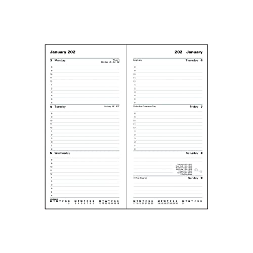 Letts Connoisseur Slim week to view with appointments 2024 diary - black