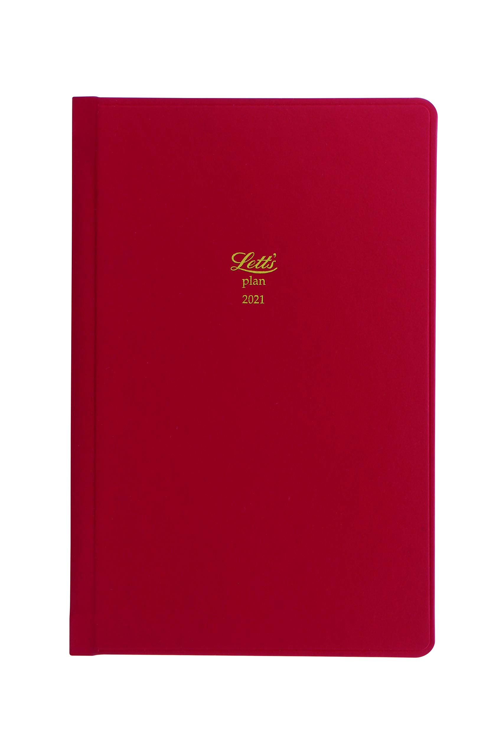 Letts Icon Book size week to view 2021 diary - red