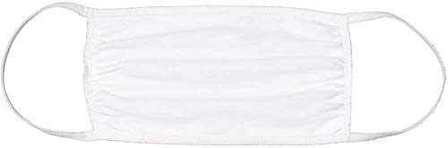 Reusable Cotton Face Mask, White / Cream, (Pack of 50)
