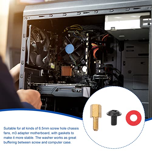 SOLUSTRE 1set Copper Standoff Motherboard Screw Mounting Screws Mainboard Personal Computer M Insulation Spacer Gasket Assortment Pillar Standoffs Head Hexagonal Round Fixing for