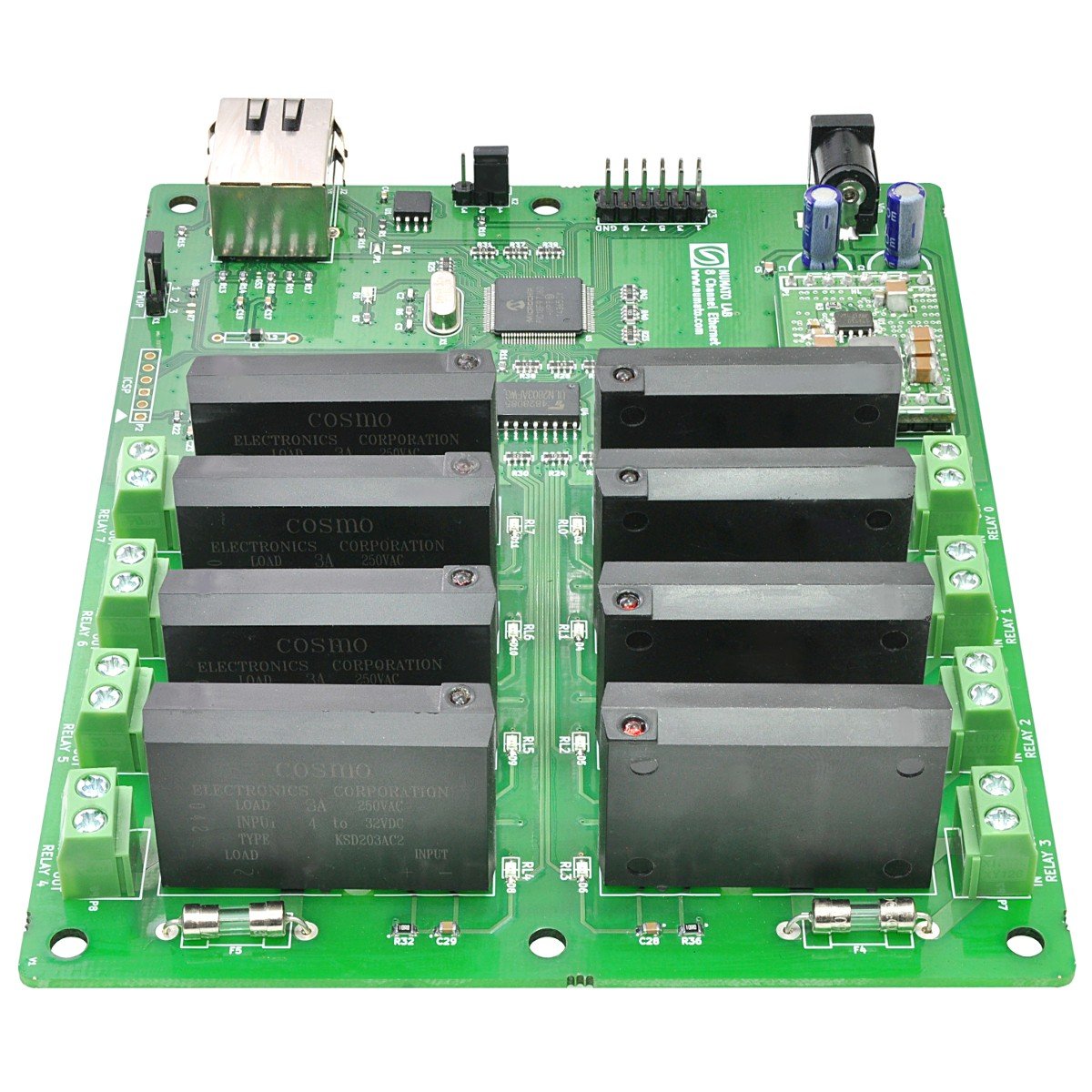 NUMATO LAB 8 Channel Ethernet Solid State Relay Module- (AC Relay)