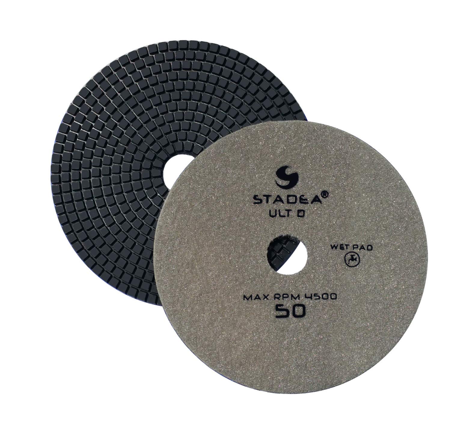 Stadea PPW266B Diamond Polishing Pads 7 Inch Set For Marble Concrete Stones Terrazzo Granite Floor Polishing