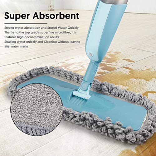 Reusable Mop Pads Refills Compatible with Swiffer Power Mop - MEXERRIS Microfiber Mop Pads Wet Dry Mop Pads Dust Mop Heads Refills Washable Pads for Swiffer PowerMop13"-15" Spray Mop -3 Pack