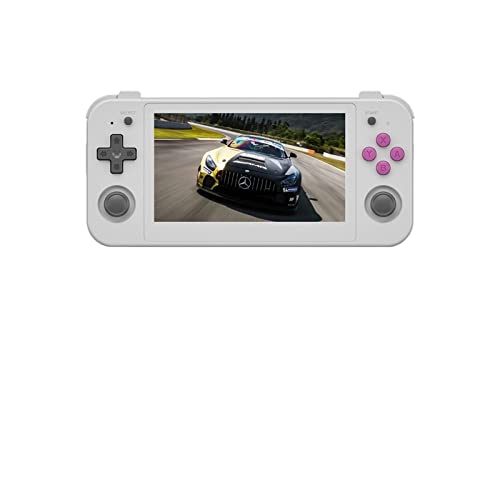 RG505 Retro Handheld Console 4.95"OLED Touch Screen Android 12 T618 4000+ Gaming (Size : 128G(3172 Games), Color : Grey with Bag)