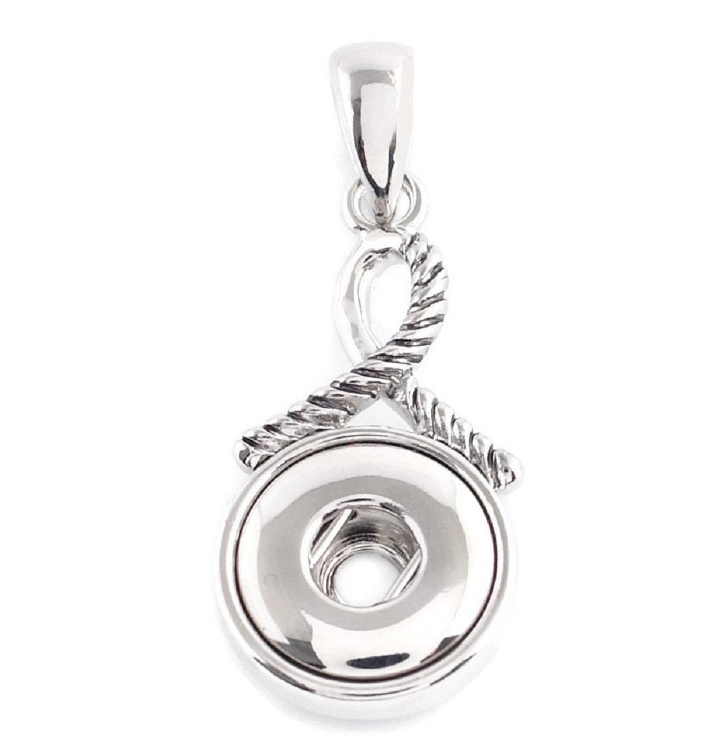Interchangeable Mini Jewelry Pink Ribbon Cancer Awareness Pendant Holds 12mm Snaps My Prime Gifts