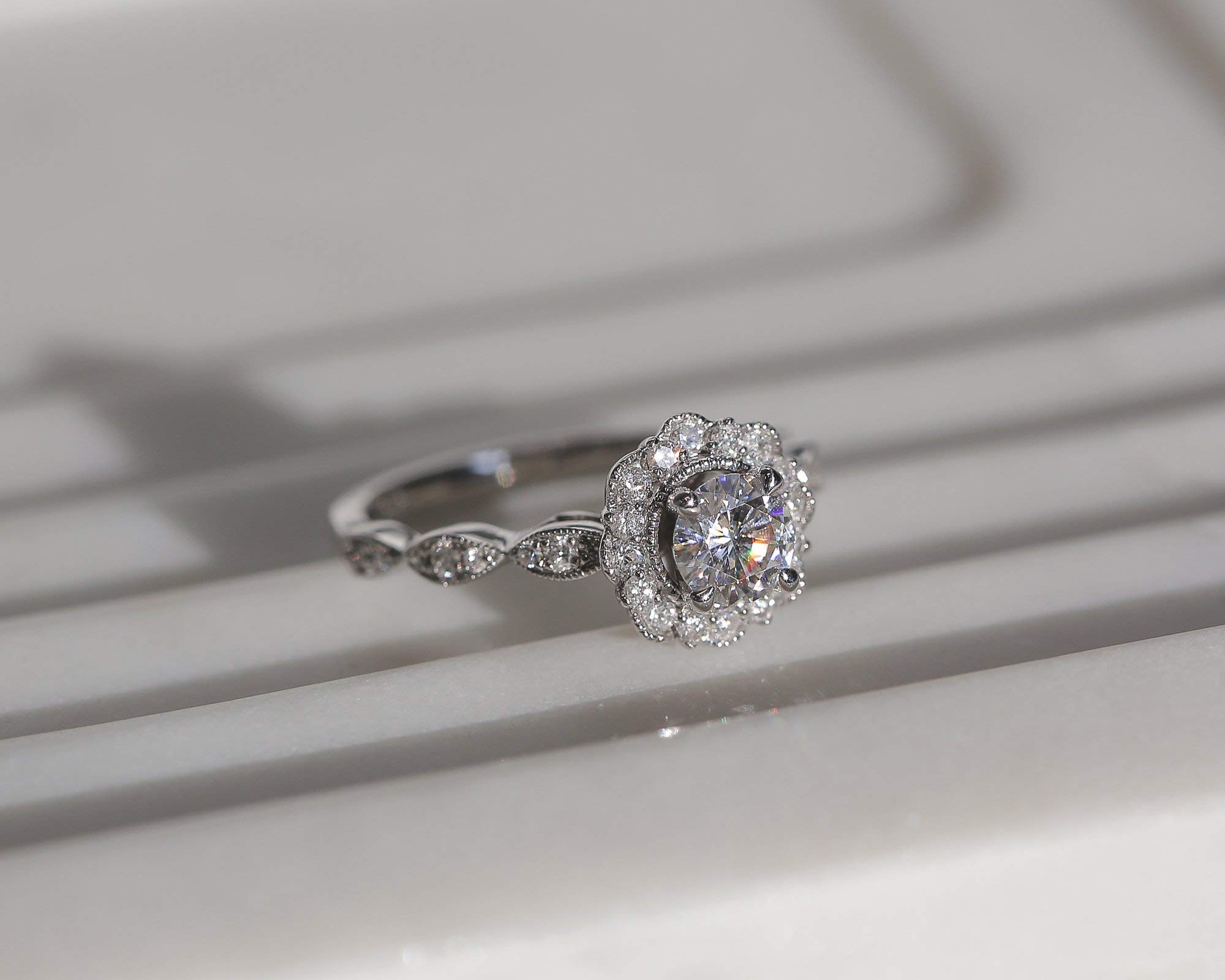 Kobelli Moissanite The Floral Spring Ring - 7.0 / Forever One D-E-F