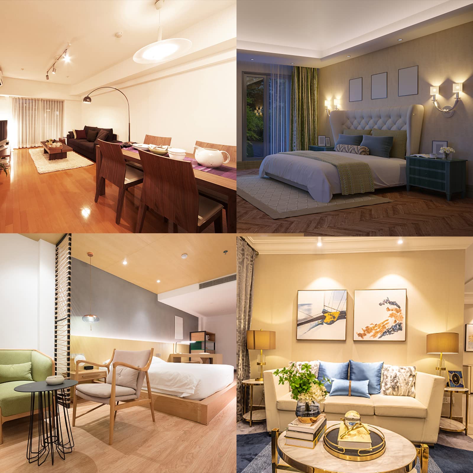 ZazaFi 6 Pack MR16 Halogen Bulb 50W 12V GU5.3 Base,2700K Warm White Dimmable High Output Halogen Light Bulbs 2 Pin MR16 Light Bulbs,for Landscape Lights,Track Lights,Desk Lamps,Fiber Optics