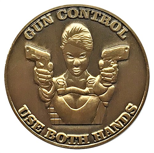 Thompson Emporium Gun Control Use Both Hands Heads Tails Good Luck Challenge Coin