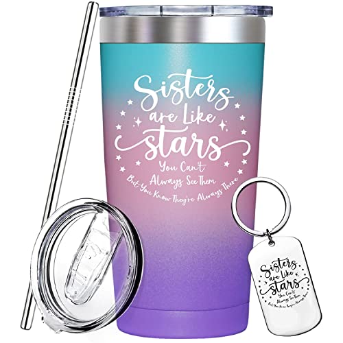 SpenMeta Sisters Gifts from Sister - Unique Gifts for Sister, Funny Sister Birthday Gifts from Sister, Little Sister, Big Sister Present Ideas Christmas Graduation Gift - Cup Tumbler