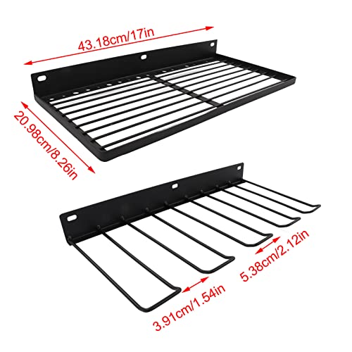 Power Tool Organizer, Garage Tool Storage Rack Wall Mount Heavy Duty Metal Tool Shelf Space Saving Drill Holder Can Hold 4 Power Drill Tools for Home, Garage, Workshop