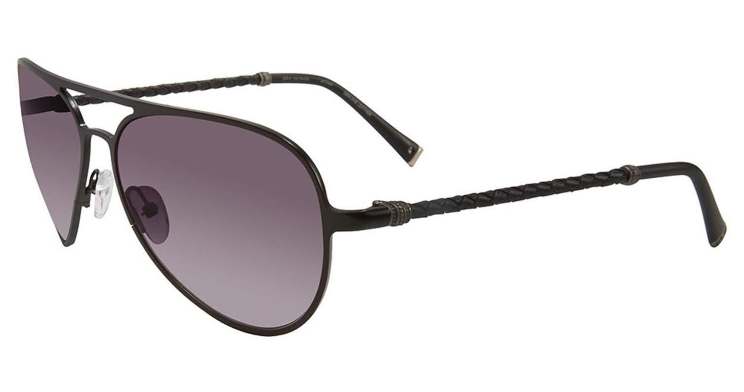 John Varvatos V514 Aviator Sunglasses, Matte Black, 15 mm