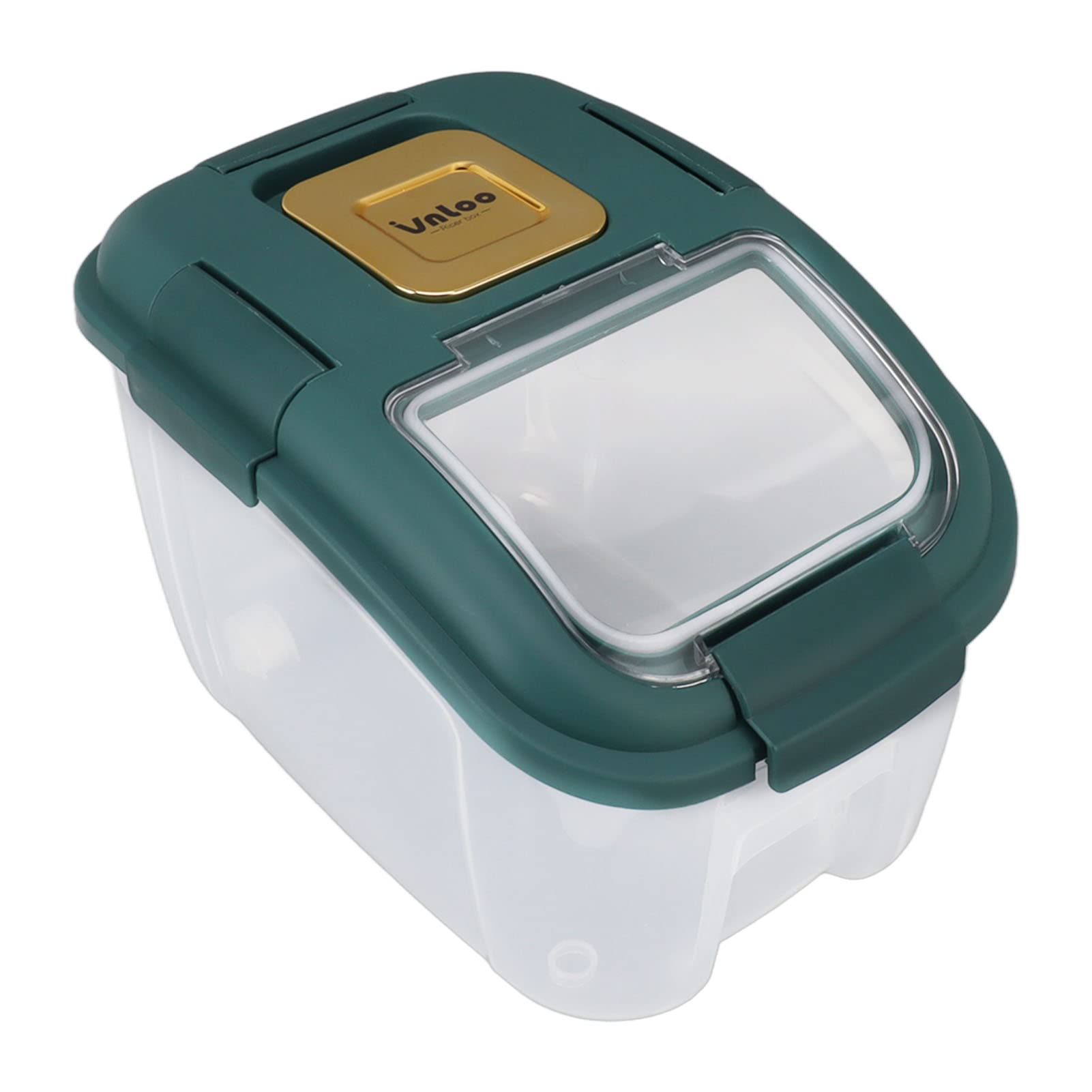 OVAST Rice Storage Box Food Storage Container Multipurpose for Home (10KG) (Color : Green, Size : 10KG)