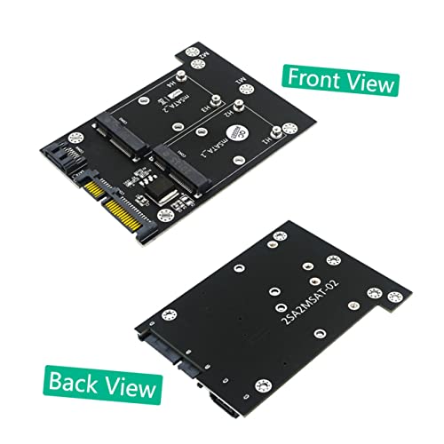 SOLUSTRE Dual Accessory Hard Replacement Double Computer Adapter to SSD Converter Iii Card Msata Drive Reader