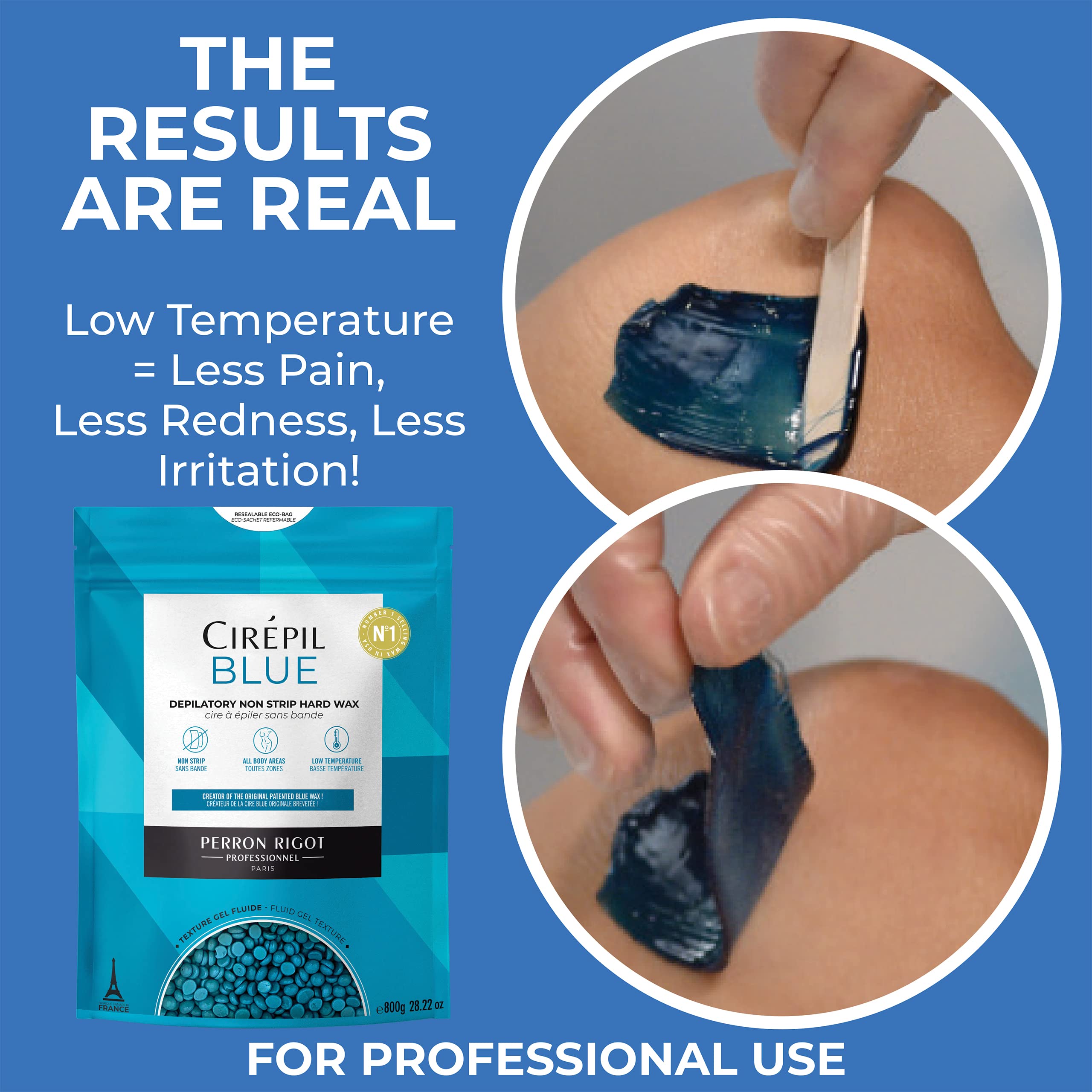 The Blue Bundle - 800g "Blue" Wax Beads + The Purifying Blue Lotion - A perfect waxing time with Cirepil