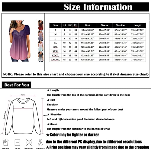 Womens Henley V Neck Casual Blouse, V Neck Short Sleeve Button Up Blouse Women's Tops Henley Hide Belly Tops Long Sleeve Flowy Swing Shirts