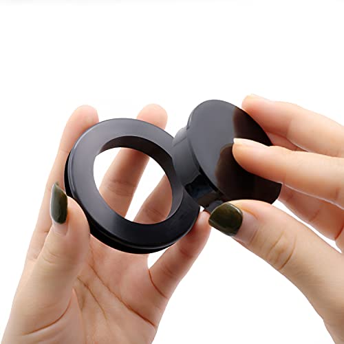 ZXUEZHENG 1 Pieces 2 Inch Silicone Umbrella Hole Ring Plug and Cap Set for Glass Outdoors Patio Table Deck Yard (Silicone,Black)