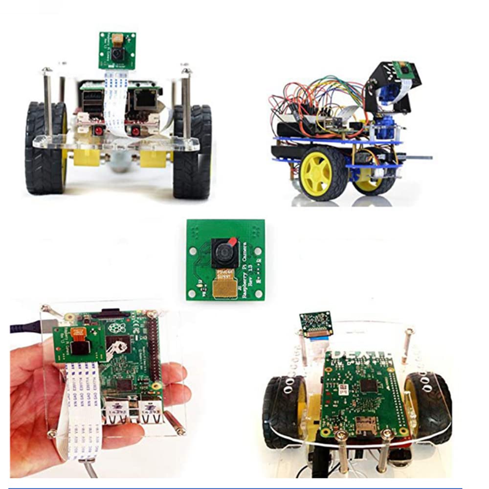 SaiDian 1Set Camera Module Board Webcam Video 5MP 720p 1080p OV5647 Sensor Module+Camera Bracket Holder for Raspberry Pi 4B/3B