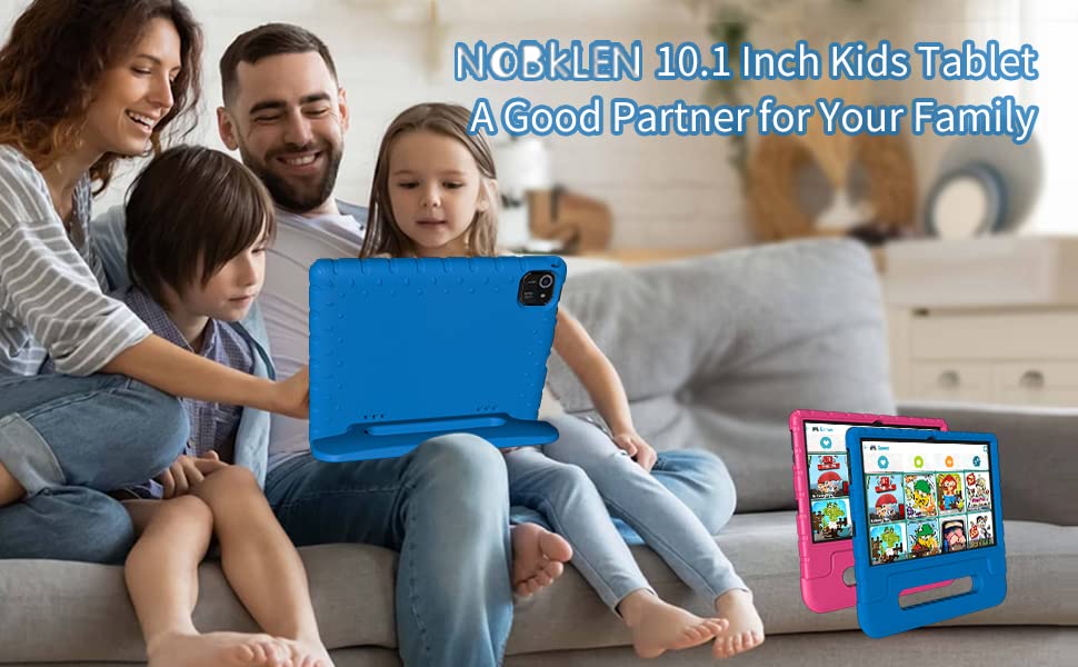 NOBKLEN Kids Tablet 10 Inch, 2023 Android Tablet for Kids and Parental Control, 2GB+32GB ROM, 6000mAh Battery