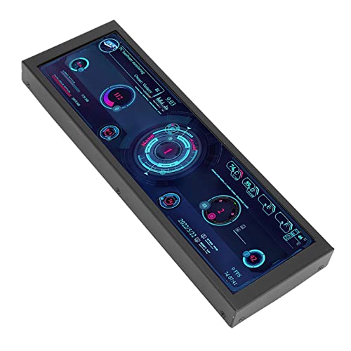 VINGVO Computer CPU Monitor, IPS Screen PC CPU Monitor 7.9 Inch for Chassis