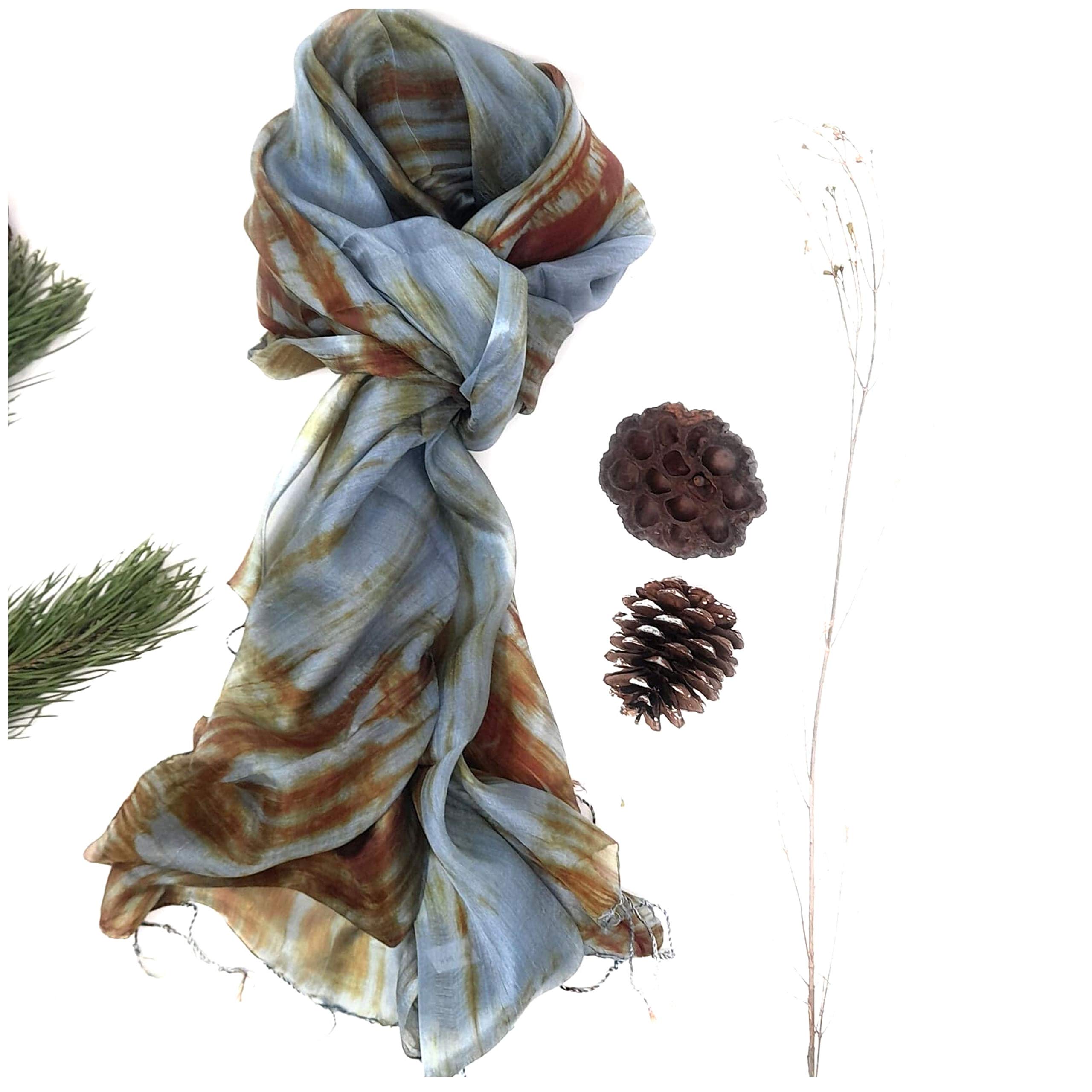 Millie & Boo Silk Scarf | Woman's 100% Silk Scarves Shawls and Wraps for Evening Dresses | Blue Green Silk Scarf
