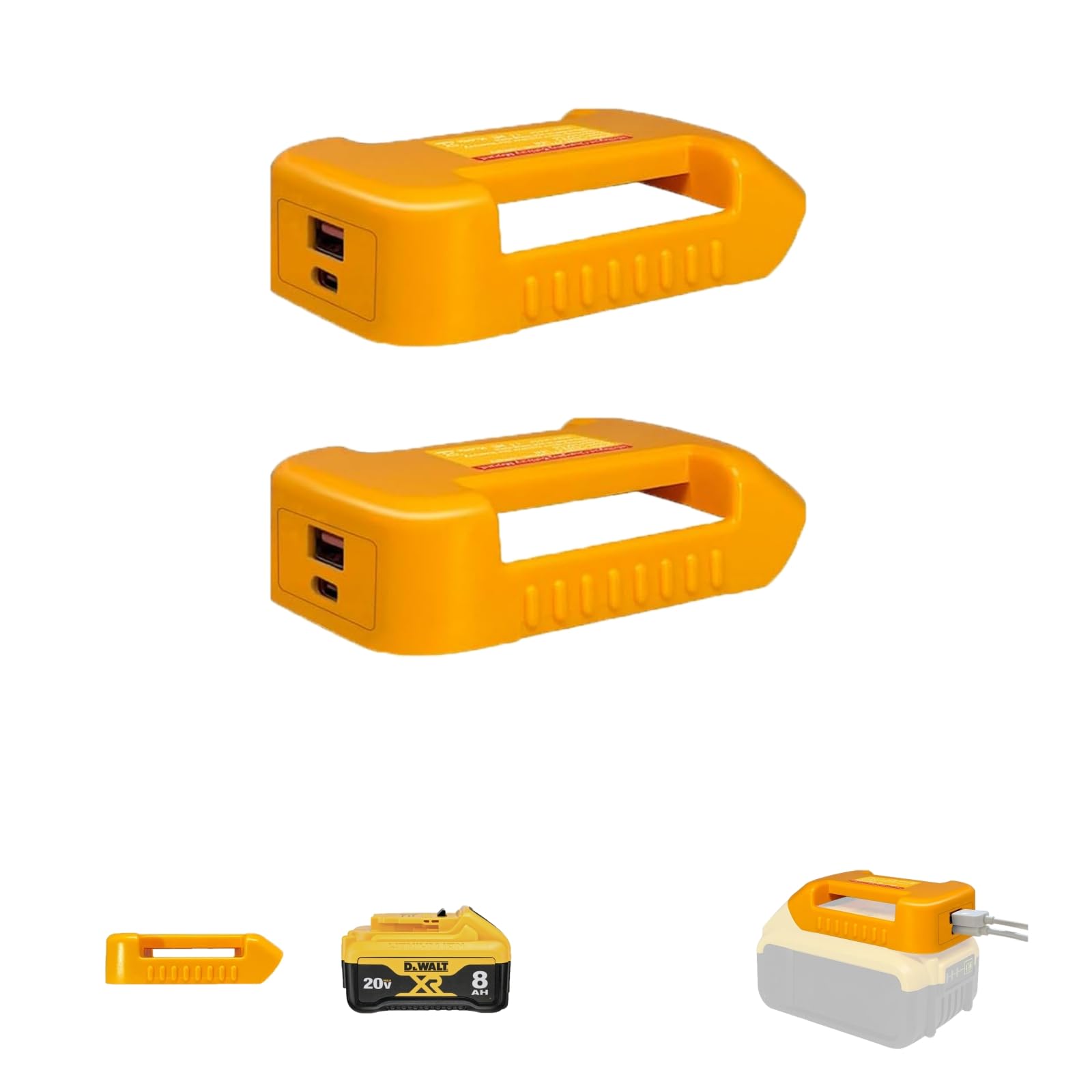 USB Charger Adapter for Power Tool Battery (2Pack for M18 USB Charger Adapter)