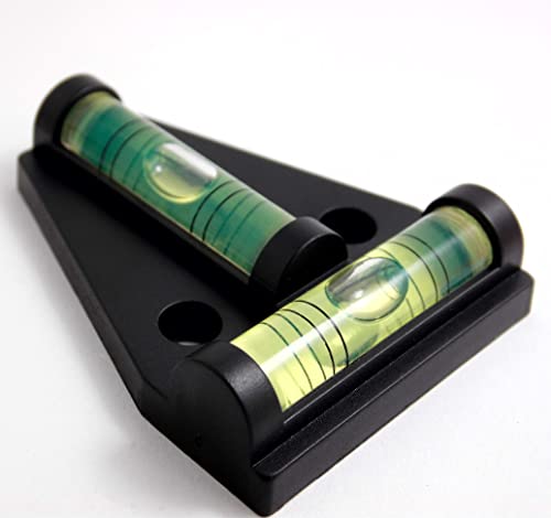 RV T Levels, Cross-Check Bubble Level with magnetic, For RV, Motorhome, Travel Trailers Front-to-Back, and Side-to-Side Leveling, Durable, Waterproof (Black 3 PCS)